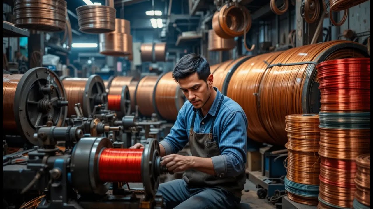 Amazing Manufacturing process of Copper Wires From Raw Materials ...