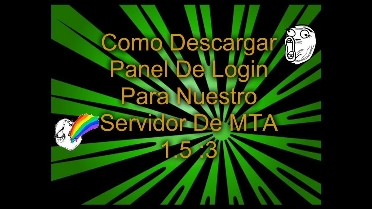 Como descargar panel de login para nuestro servidor de MTA 1.5 - YouTube