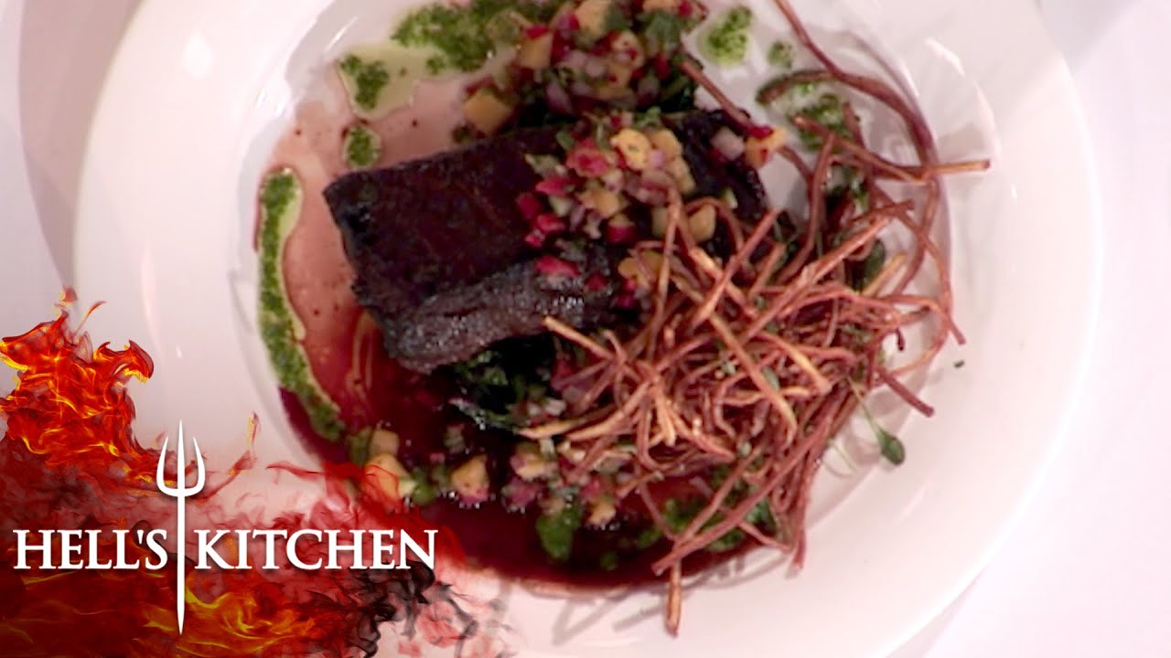 Michael Serves A Bloody Raw Steak | Hell's Kitchen - YouTube