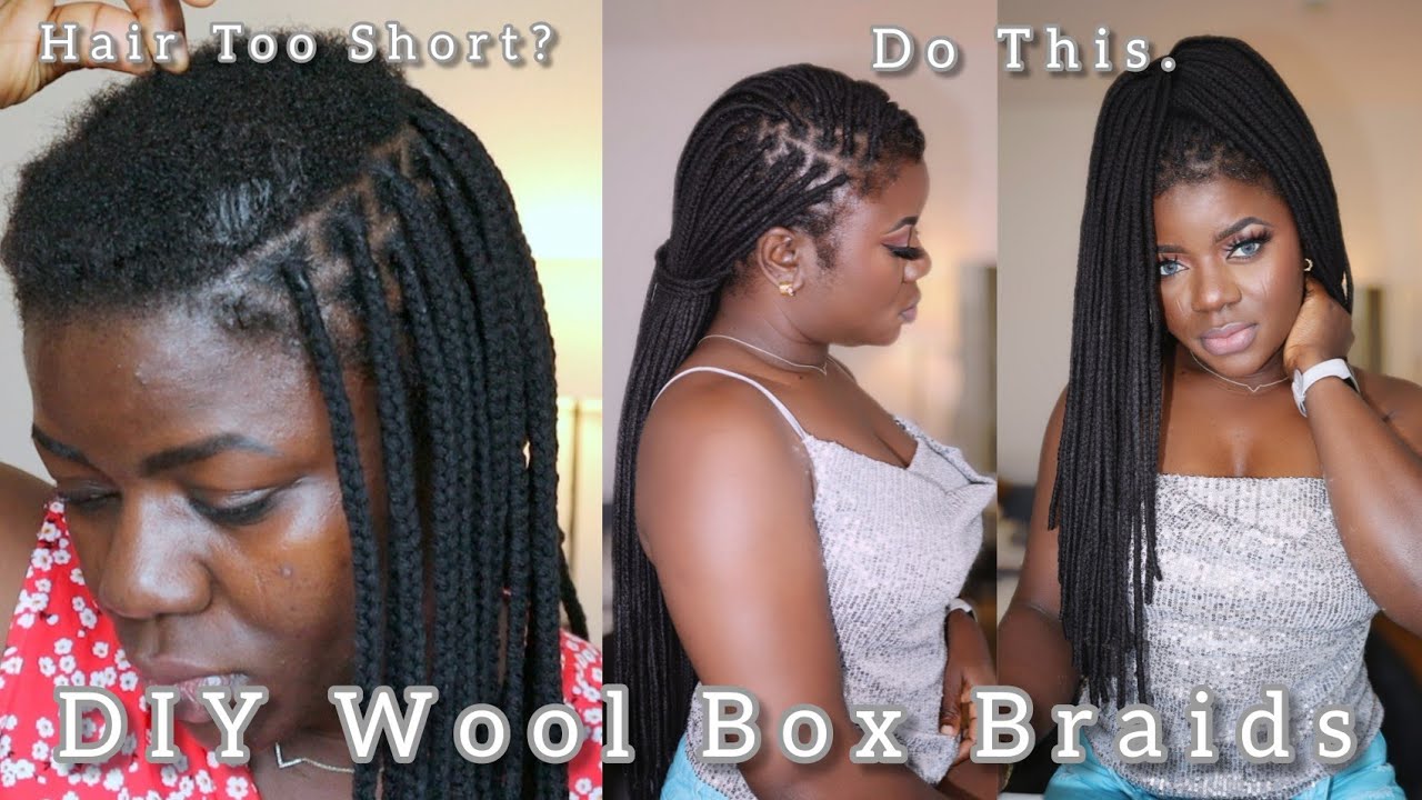 How To Grip Super Short Hair As A Beginner | Wool Box Braid Tutorial On ...