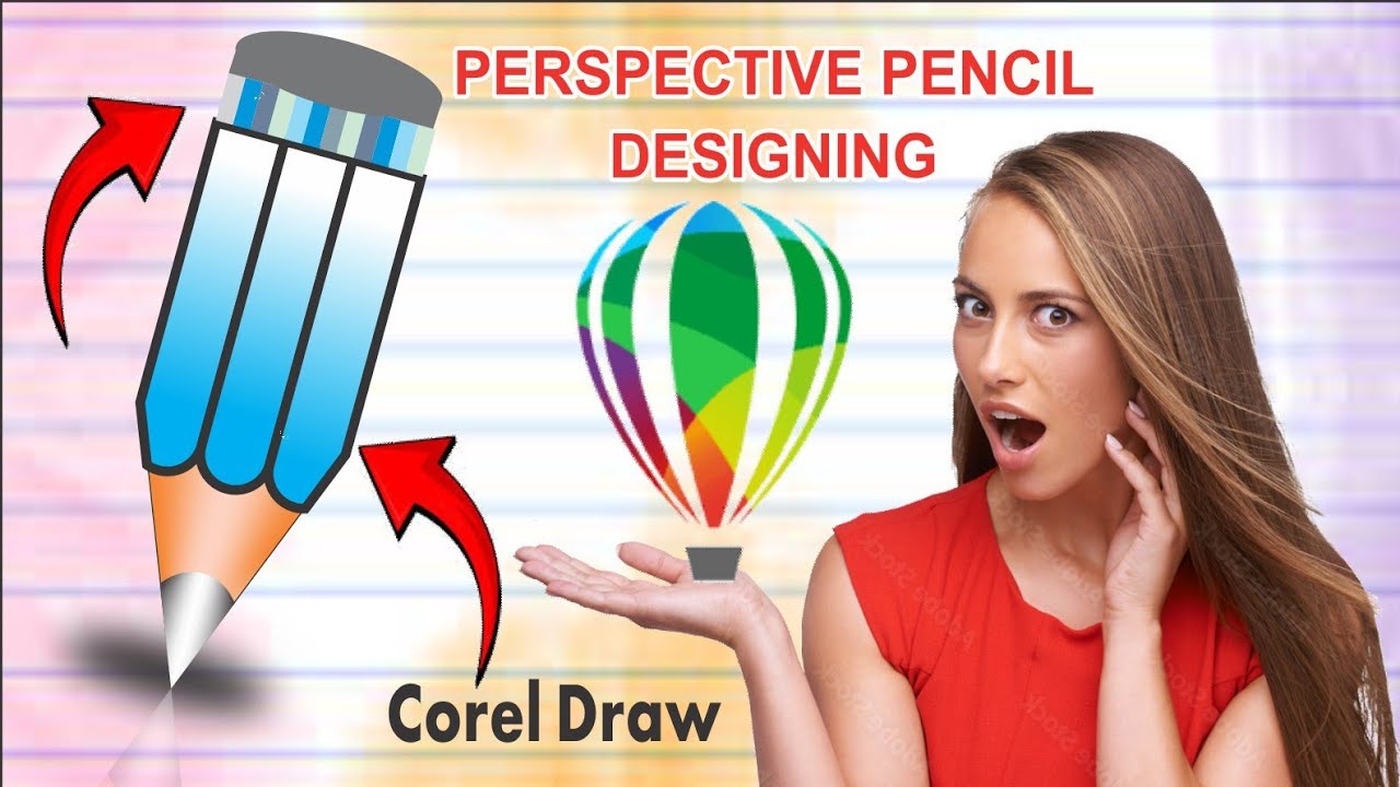 Perspective pencil designing in CorelDRAW 2025 #graphicdesign # ...