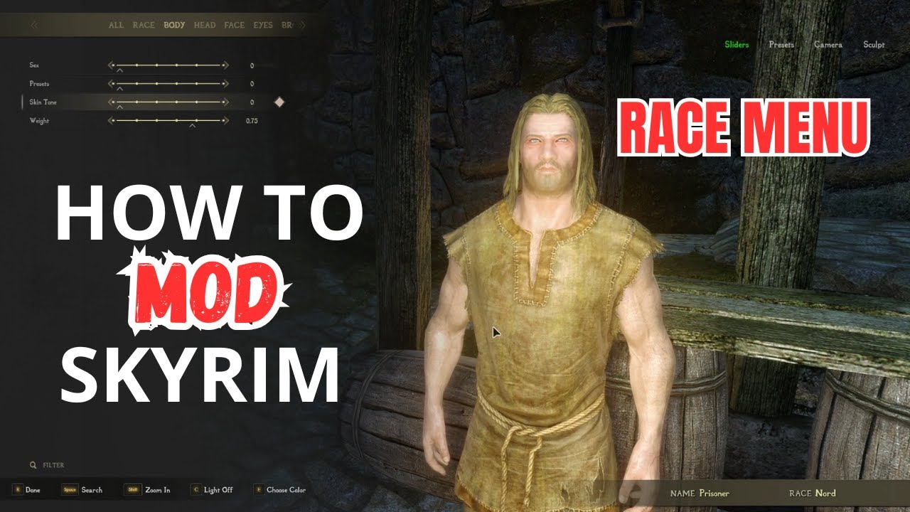 Getting RACE MENU - How to mod Skyrim - YouTube