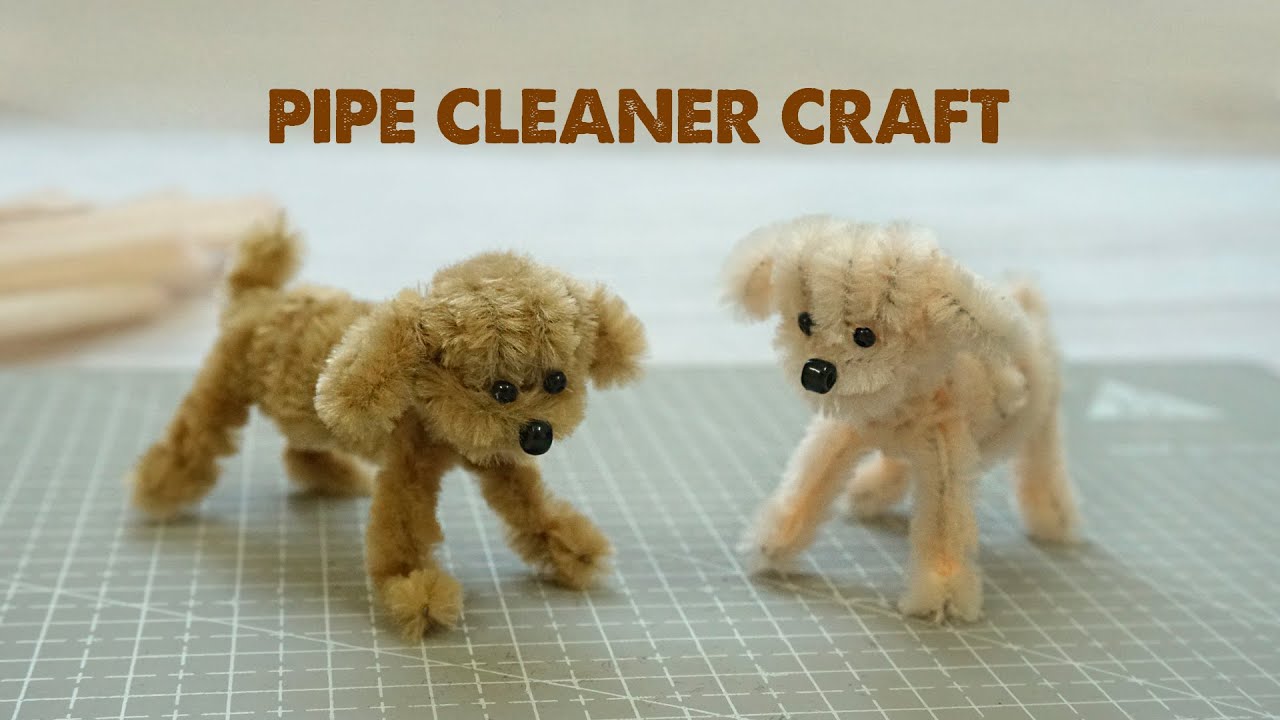 How to make a Puppy out of pipe cleaners | Pipe cleaner tutorial for ...