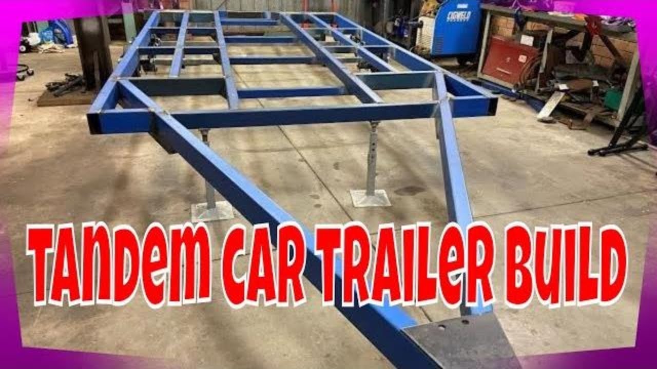 Tandem car trailer build part 2 - YouTube