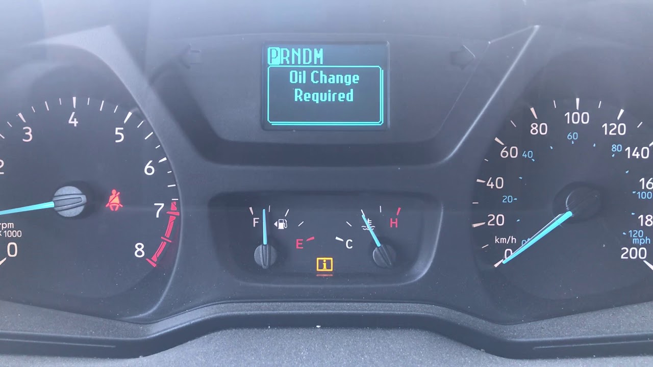 How to reset your Oil Change Required light on a Ford Transit 350 - YouTube