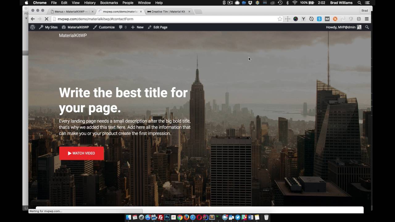 How to setup Material Kit WordPress Theme - YouTube