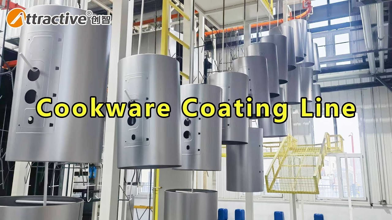 Water Heater Powder Coating Line - YouTube