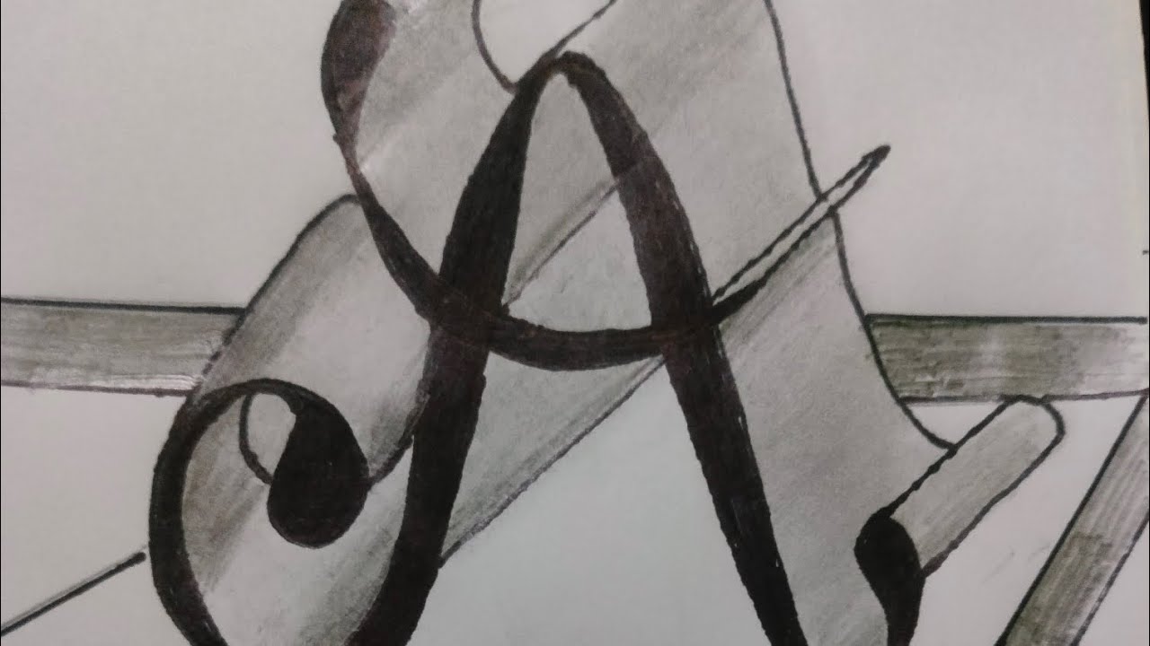 3D Letter Drawing 🅰️ - YouTube