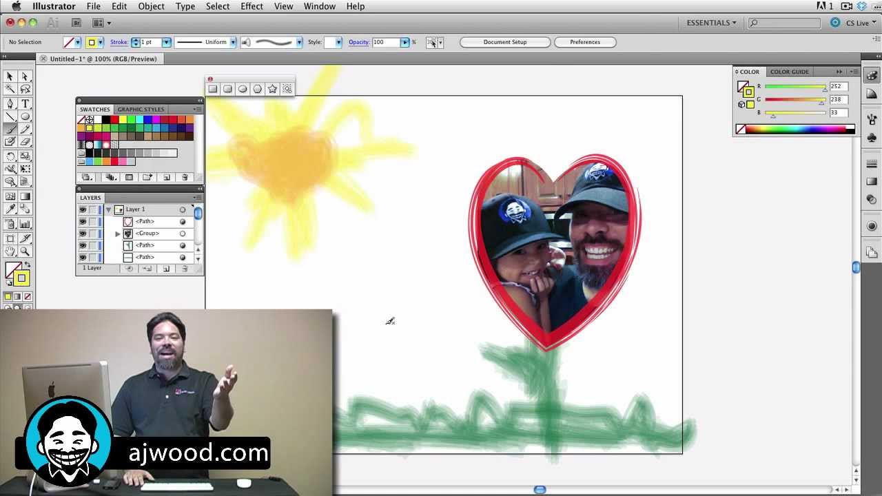 Illustrator CS5 using Draw Behind and Draw Inside Modes - YouTube