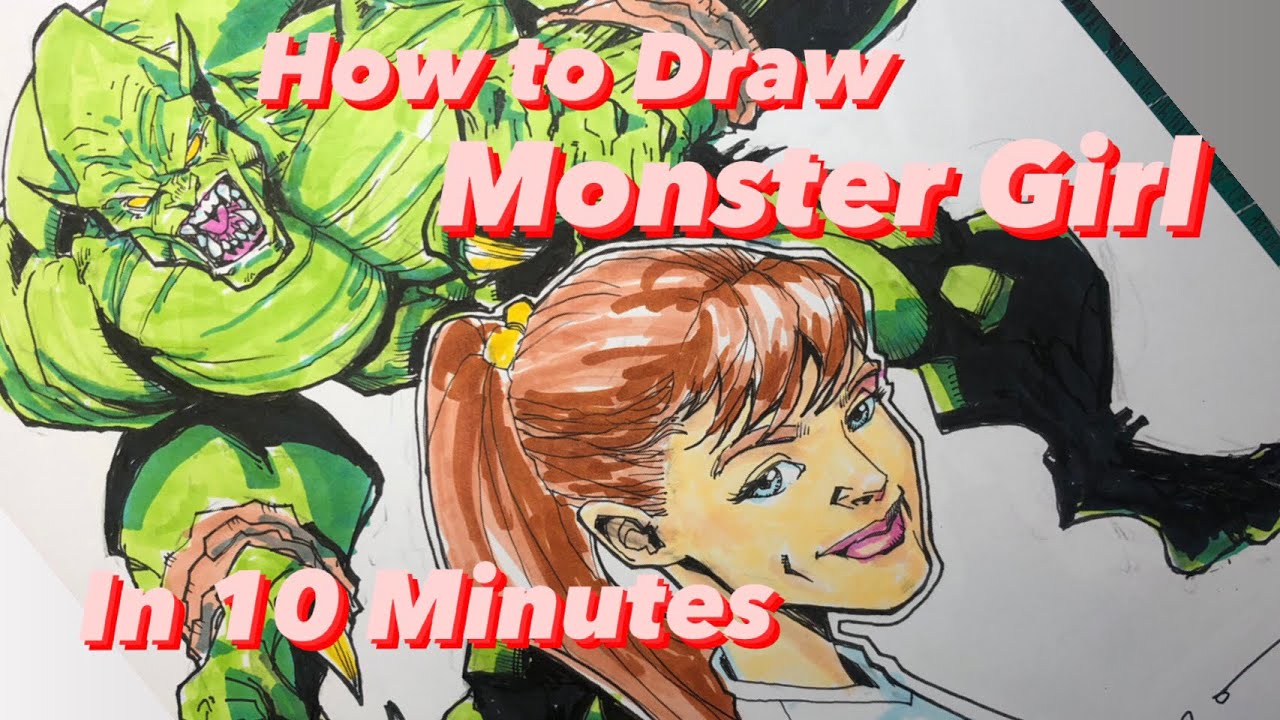 How to Draw Monster Girl In 10 Minutes - YouTube