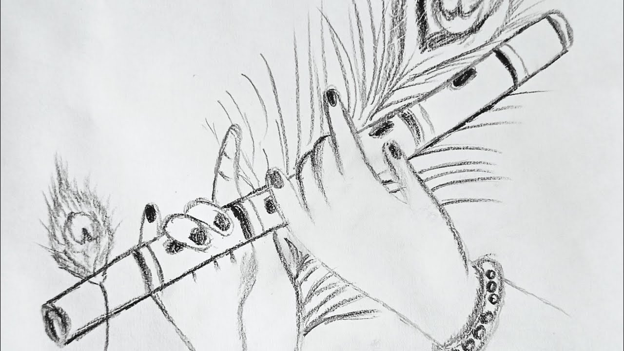 Basuri In hand | radhekrishna sound #sketch #radhakrishna #drawing ...