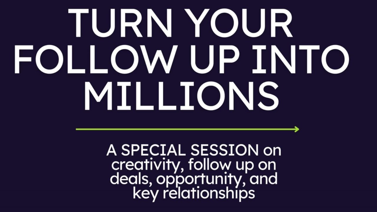 Turn Your Follow Up into Millions with Coach Burt, Al Stasek & Jay ...