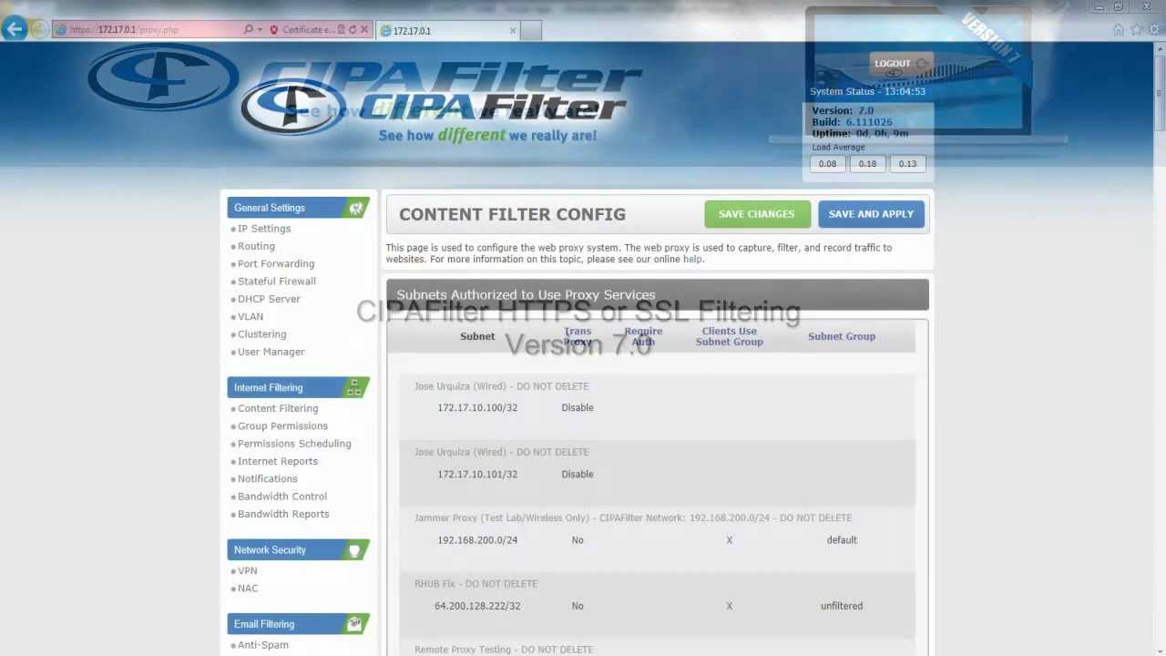 CIPAFilter v7 - HTTPS Filtering - YouTube