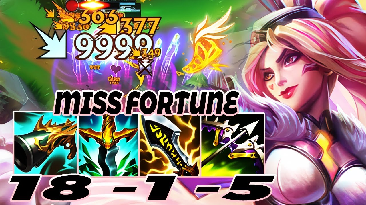 New Patch 6.3 - WILD RIFT MISS FORTUNE ADC GAMEPLAY | 18 -1 -5 MVP ...