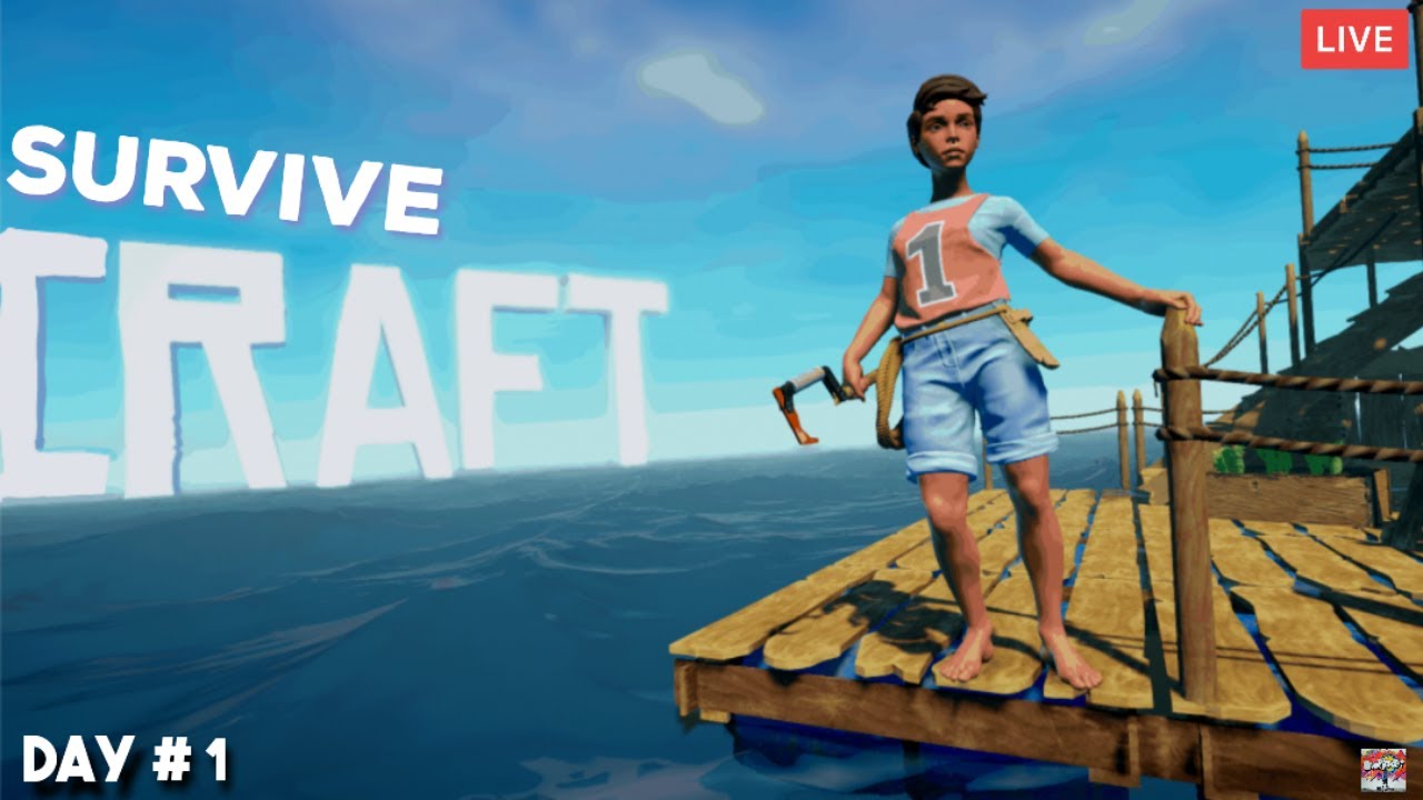 Can I Survive 100days On Raft In 💀Deadly Ocean🦈 | Survival & Craft ...