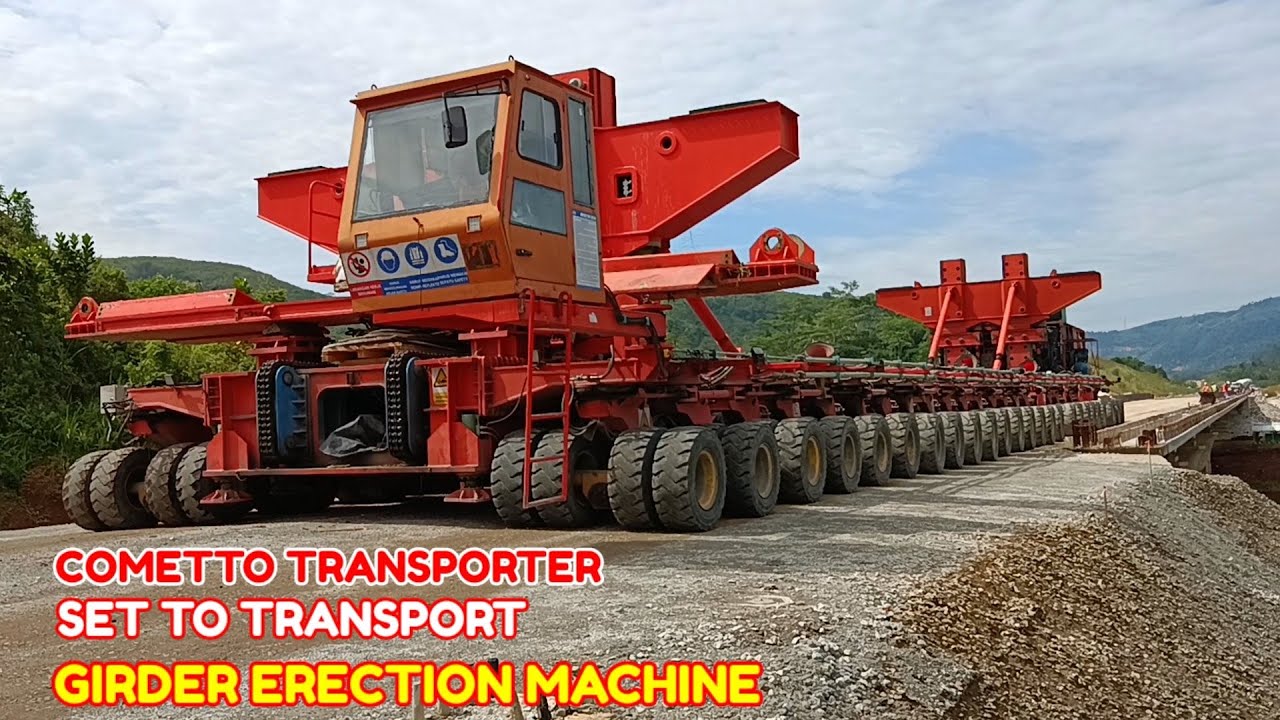 Cometto Transporter diseting untuk mengangkut Girder Erection Machine ...