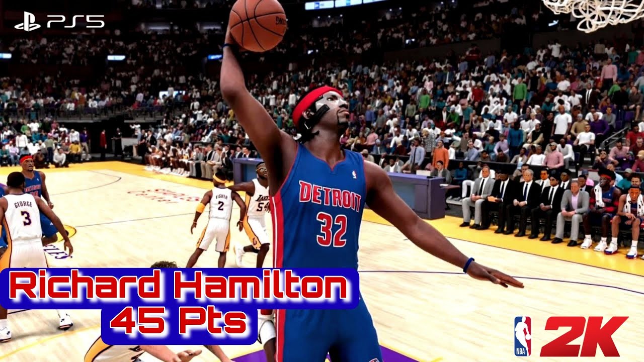 NBA 2K - 04' Finals GM 3 - Richard Hamilton Franchise Record (45 PTS ...