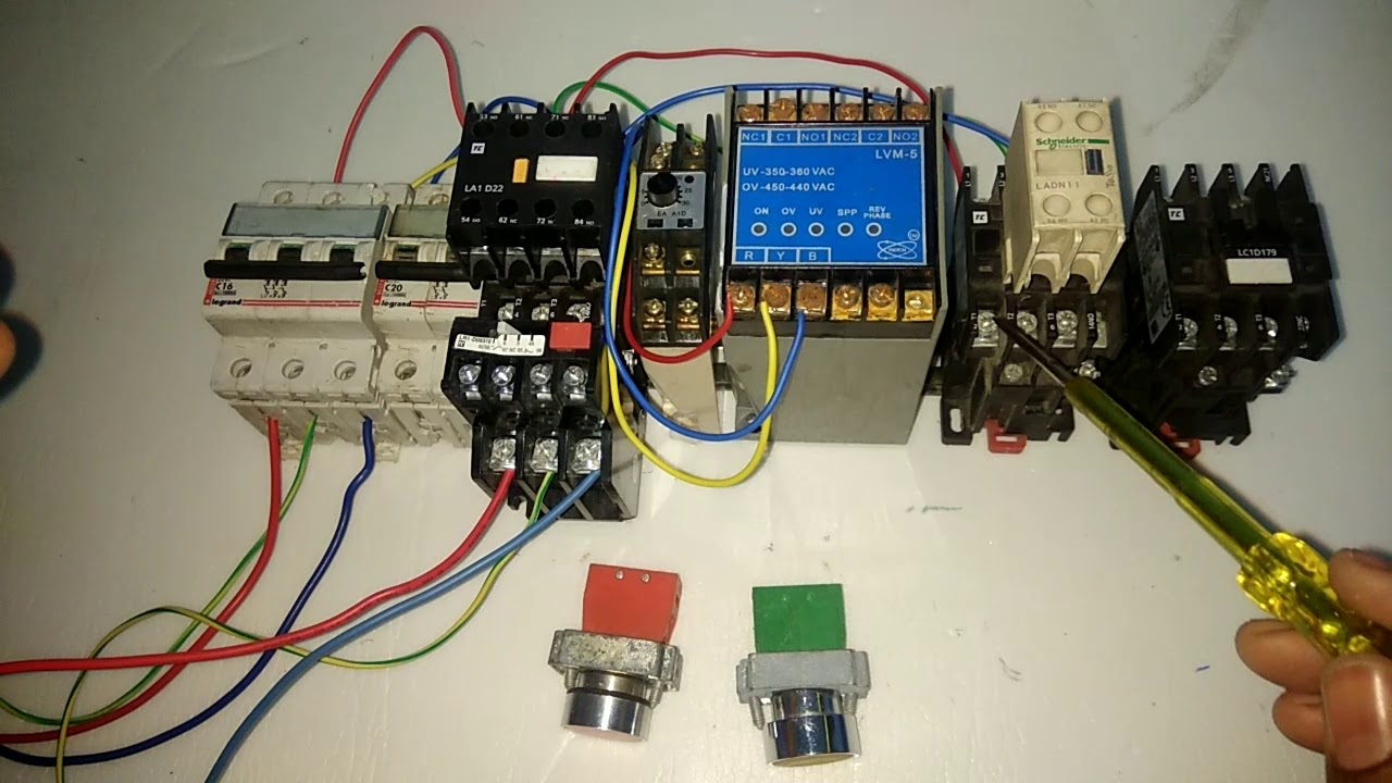 STAR DELTA STARTER CONNECTION WITH MOTOR PROTECTION RELAY - YouTube