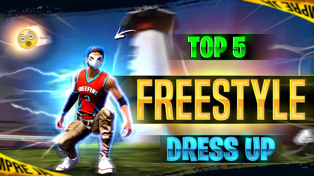 TOP 5 NEW FREESTYLE DRESS UP IN FREE FIRE🔥||FF NO TOP UP NEW DRESS ...