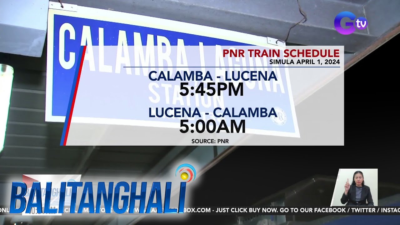 Balik-operasyon ang tren ng PNR simula ngayong araw para sa biyaheng Calamba... | BT - YouTube