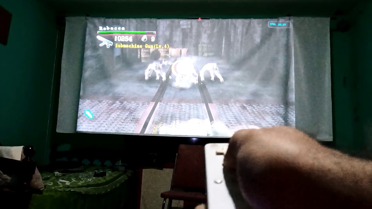 Jugando wii dolphin en projector optoma 120 pulgadas. - YouTube