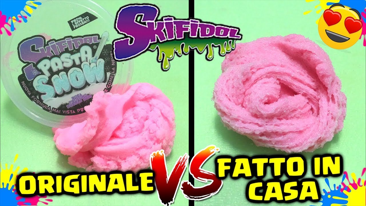 SKIFIDOL PASTA SNOW Originale vs Fatto in CASA | Come fare lo Skifidol ...