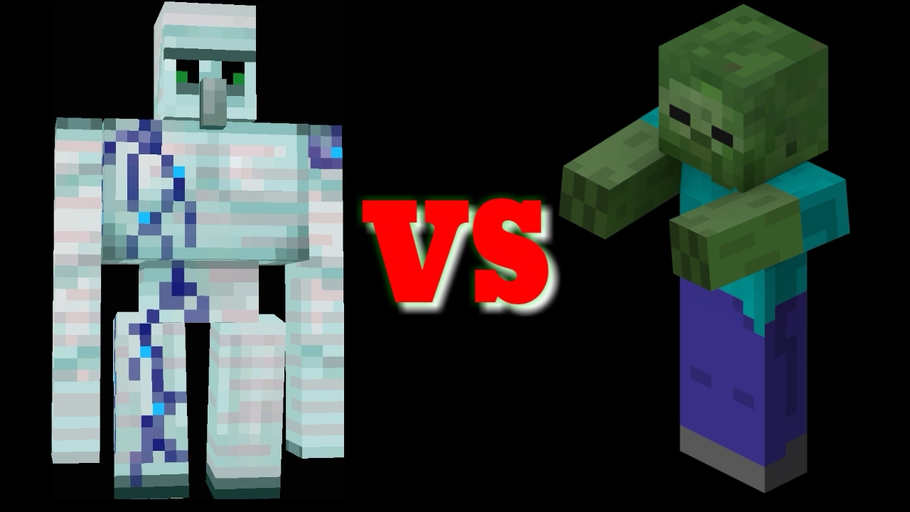 Minecraft ice golem vs zombies epic battle - YouTube
