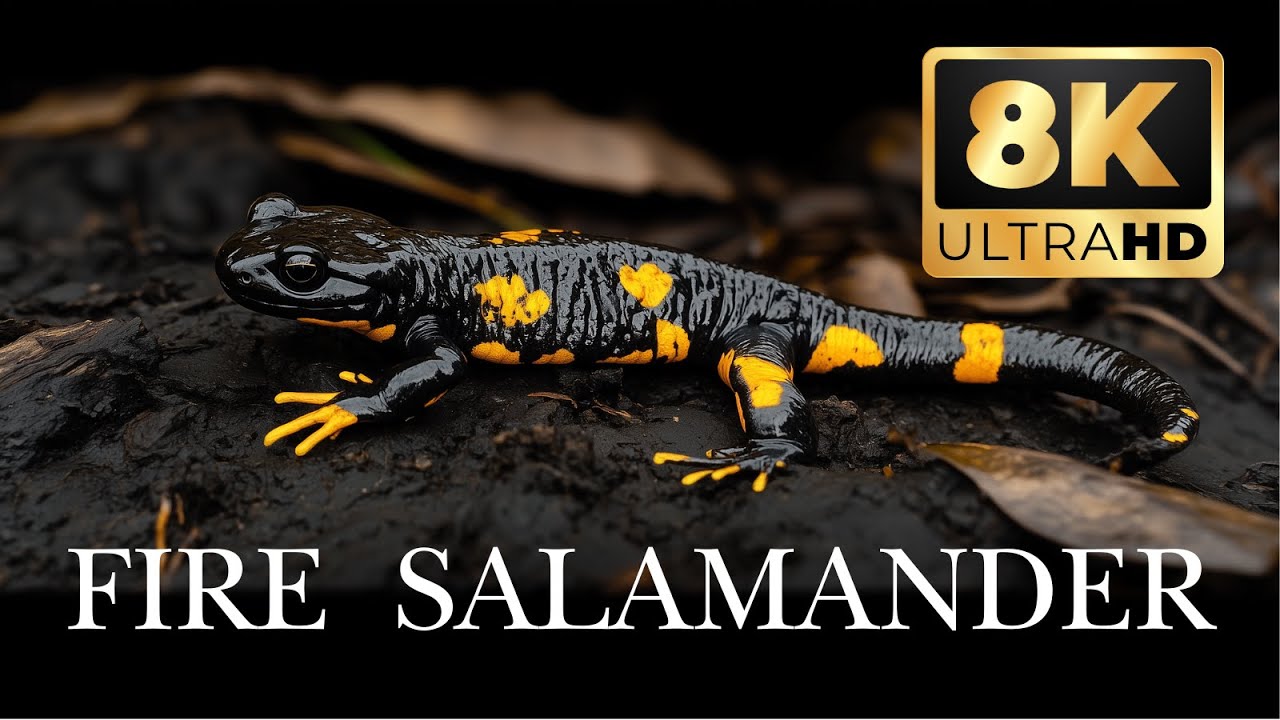 Fire Salamander | Creature Features 8K - YouTube