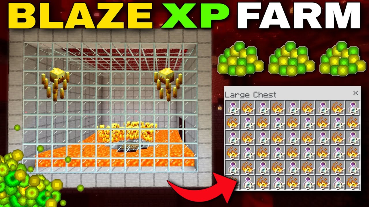 EASY 1.19 BLAZE XP FARM TUTORIAL in Minecraft Bedrock | Best XP Glitch ...