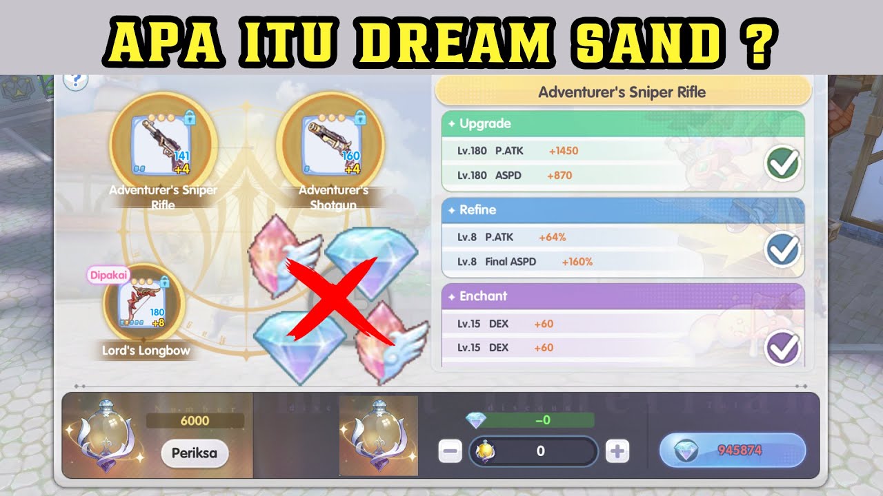 ROX - HEMAT DIAMOND, HEMAT CRYSTAL ?? INI DIA FITUR DREAM SAND - YouTube