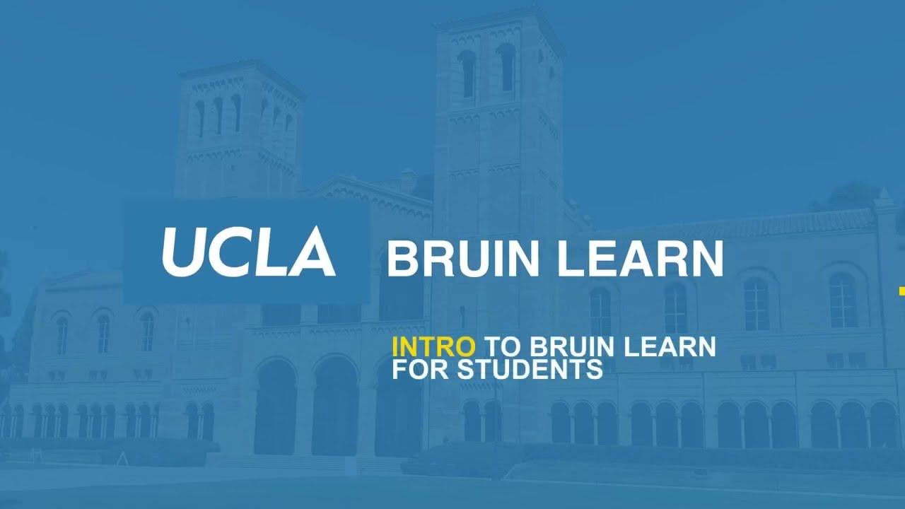 Intro to Bruin Learn for Incoming Students - YouTube
