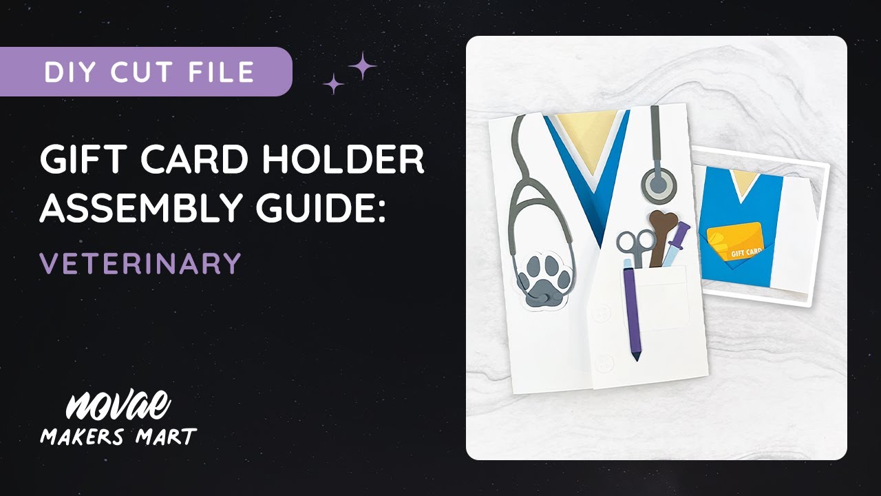 Veterinary Gift Card Holder SVG Cut File | DIY Vet Thank You Card Cut ...