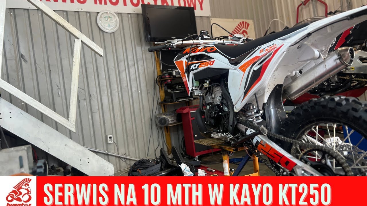 Serwis na 10 mth w Kayo KT 250 2T. - YouTube