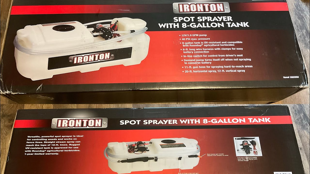 Ironton 8 gallon sprayer unboxing - YouTube