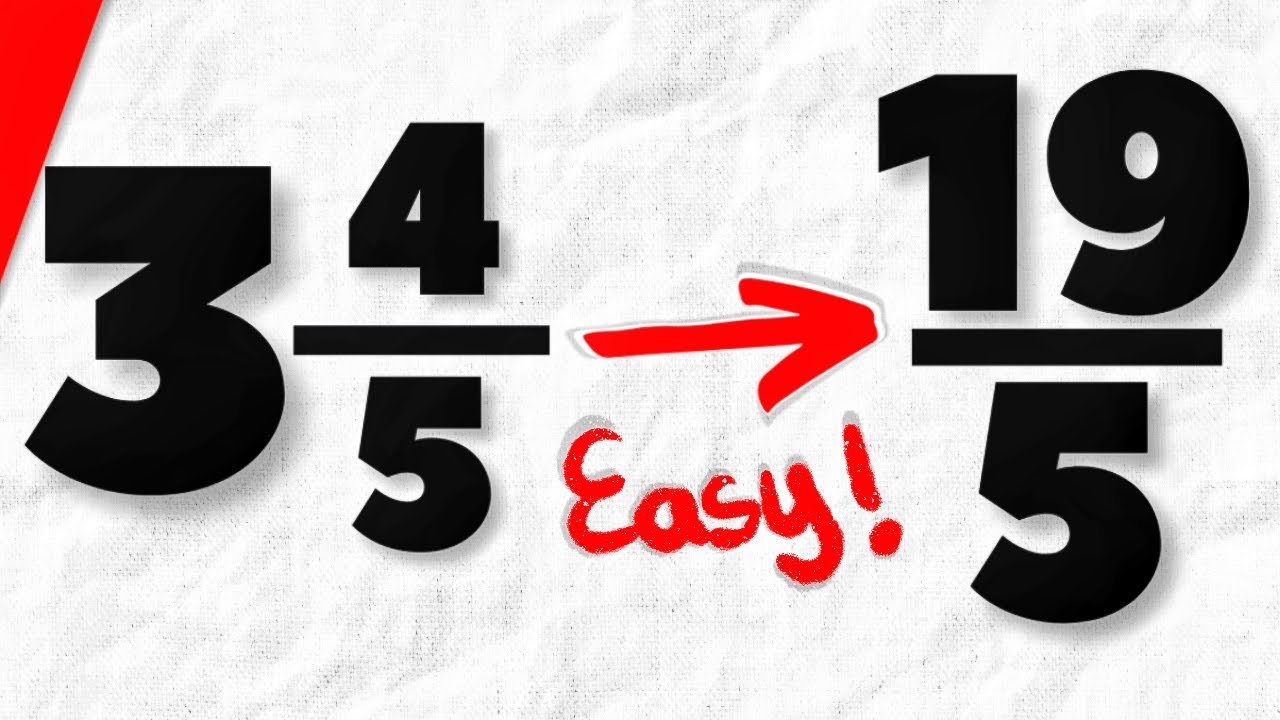 Mixed Numbers to Improper Fractions Made Easy! | Pre-Algebra Exercises ...