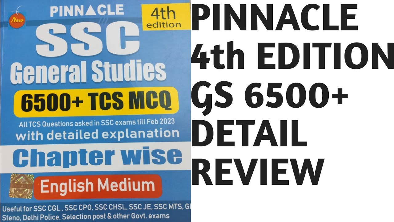 PINNACLE 4th EDITION SSC GS 6500+ TCS PREVIOUS YEAR QUESTION BOOK ...