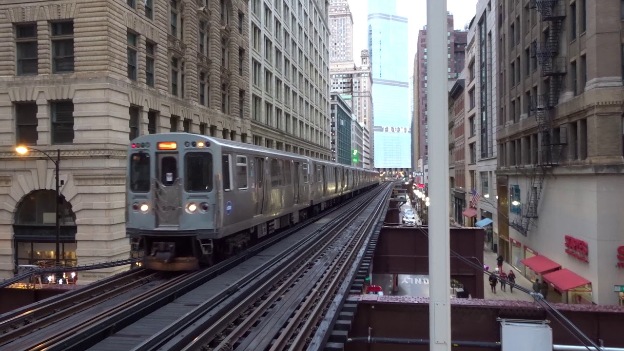 CTA L: Midway bound 2600 Series Orange Line Train entering Washington ...