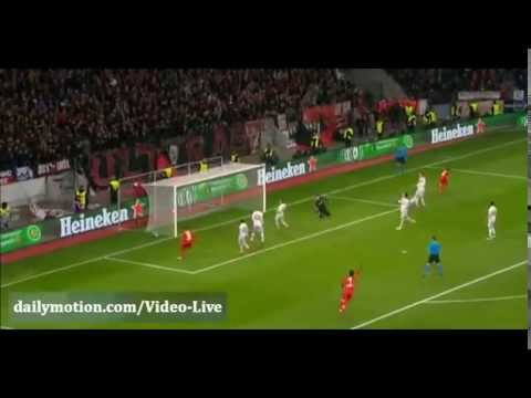 Calhanoglu Goal  Bayer Leverkusen 1 - 0 Atl Madrid 2/25/2015 UFEA Champions League