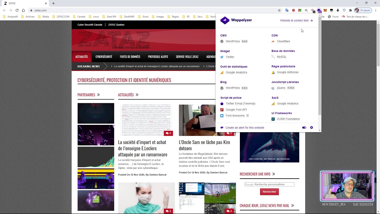 Découverte d'applications/widgets cyber sécurité pour navigateur - YouTube