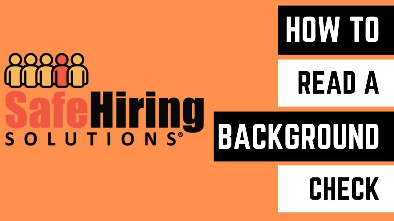 How to Read a Background Check - YouTube