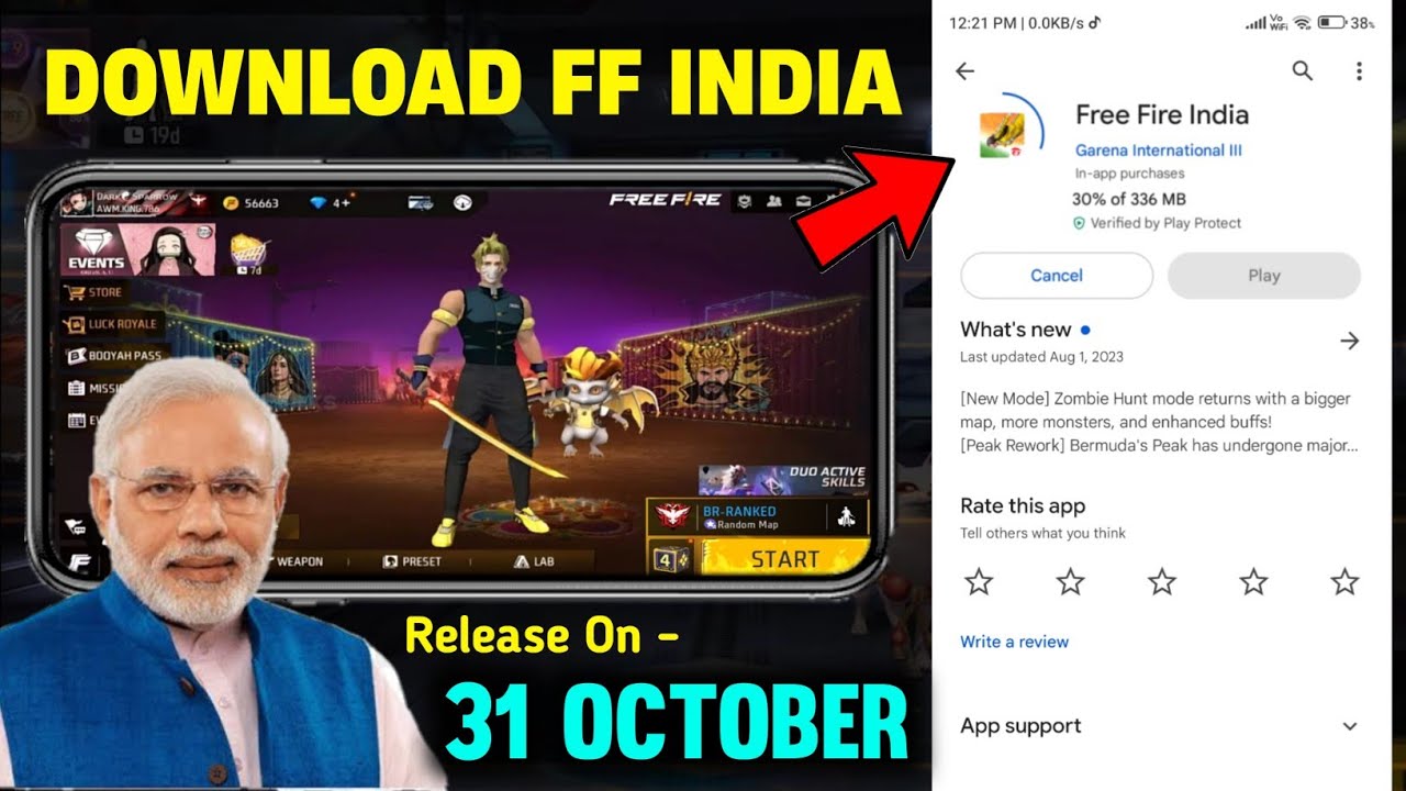 31 October🔥 Free Fire India Launch Date 100% Confirmed..!😱 Free Fire ...