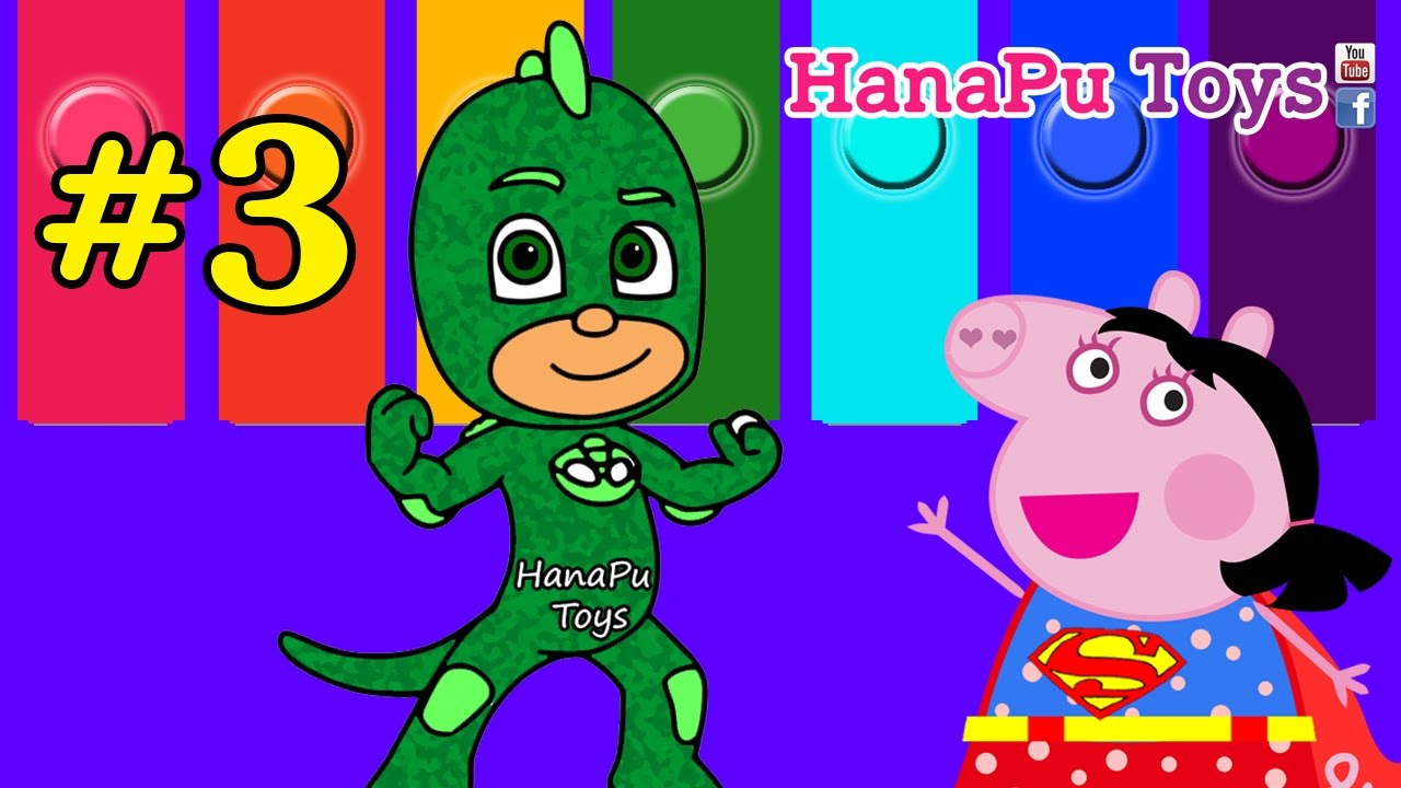 Learn Colors with PJ Masks Peppa Pig Superman Nursery Ryhmes Song For ...