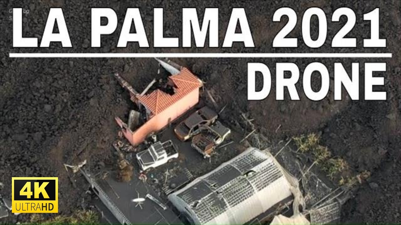 LA PALMA VOLCANO: Consequences of Volcanic Eruption. Aerial Views ...