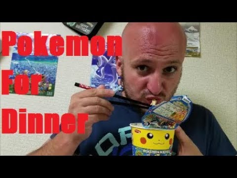 Japanese Pokémon Fried Chicken and Noodles - Tasting Konbini Food in ...