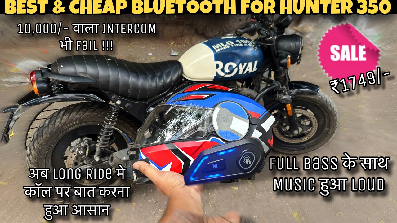 Hunter 350 Bluetooth Helmet Best For Calling & Music On Road - YouTube