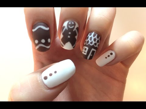 Gingerbread Nail Art | Christmas - YouTube