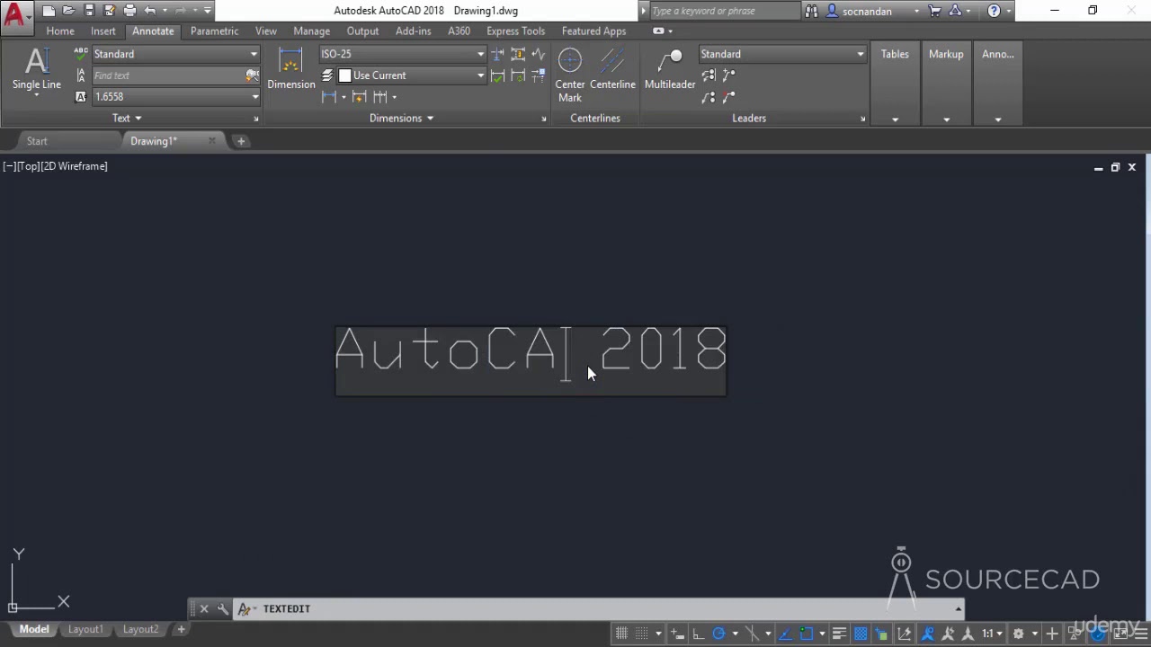 Autodesk Autocad - Creating Single Line Text - Video 84 - YouTube