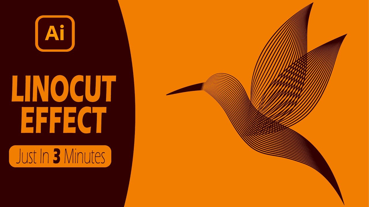 How to Make a Linocut Look with Adobe Illustrator Tutorial just in 3 ...