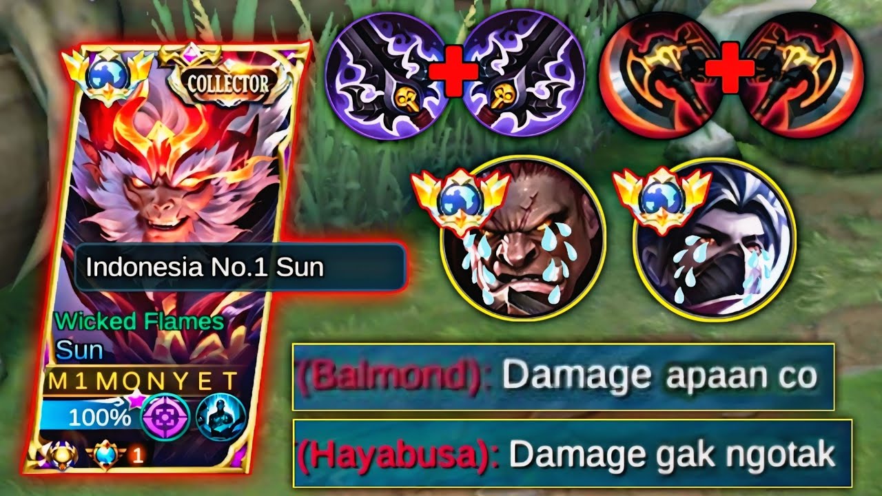 SUN PAKAI ITEM WAR AXE SKIL 3 SUN MAKIN SAKITT BUILD SUN TERSAKIT ...