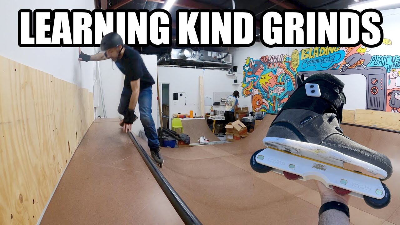Learning Kind Grind on Coping // Aggressive Inline Skating - YouTube